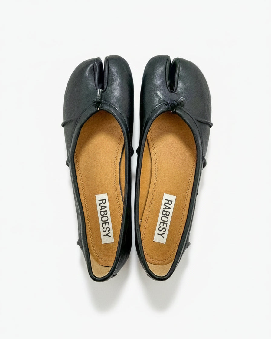 Wrinkles Tabi Ballet Flats – Raboesy