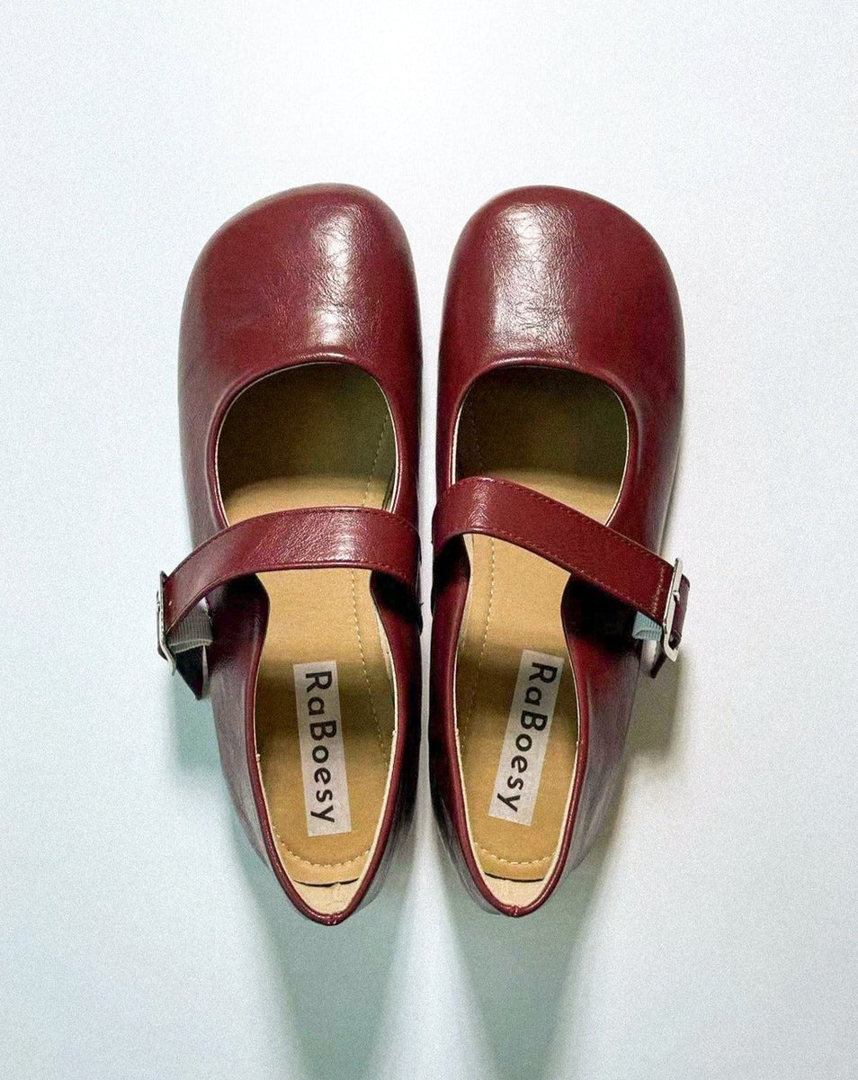 Foldable Round Toe Mary Janes – Raboesy